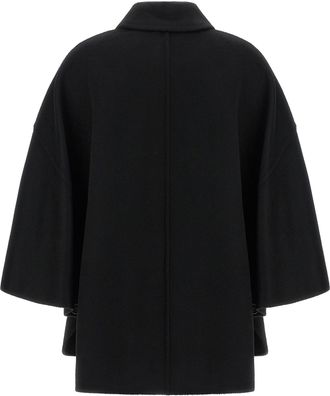 Max Mara Cashmere Double-Breasted Cape - Black