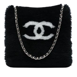 Chanel Pre-owned Shearling Schultertasche - - Pre-owned - Damen - Schwarzk - ONE SIZE