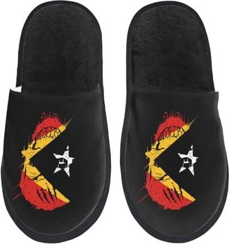 Generic Pantoufles Drapeau National Cr&eacute;atif Du Timor Oriental Patriotique Avec Cr&acirc;ne Chaussures Hiver Antid&eacute;rapants Chaussons Pour Chambre Unisex Ext&eacute;rieur M