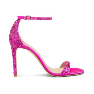 Stuart Weitzman Nudist Shine 100 Sandal - - Shoes - Damen - Rosa - 39 1/2 EU