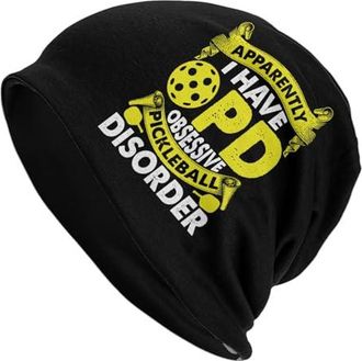 Generic Homme Femme Hiver Chapeaux Cadeau Amusant pour Les Joueurs De Pickleball Bonnet &Agrave; Revers Doux Bonnet dhiver Classique Bonnets De Ski pour Cyclisme Hiv