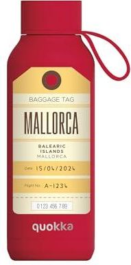 Quokka MALLORCA LABEL mit Anhänger Cherry Red 510 ml