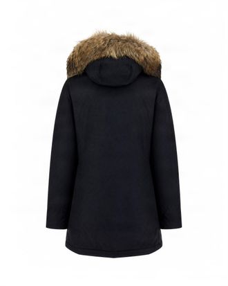Woolrich Raccoon Fur-Trimmed Parka - Navy