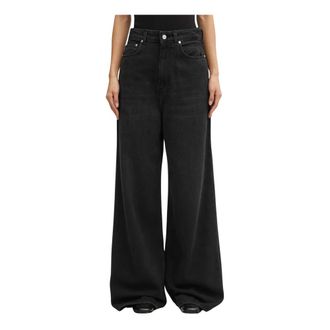 Ganni Soft Rigid Denim Baggy Jeans - - Jeans - Damen - Schwarzk - W29