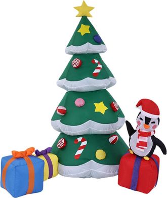 Generico Aufblasbare Weihnachtsdekoration | Beleuchtet zum Aufblasen f&uuml;r Weihnachtsfeste,Weihnachtsbaum Aufblasdekoration Gartendekoration Integrierte LED-Bele