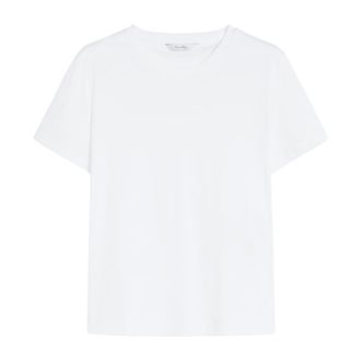 Max Mara Femme, Tops, Blanc, Taille: 38 FR T-shirt blanc pur avec style polo