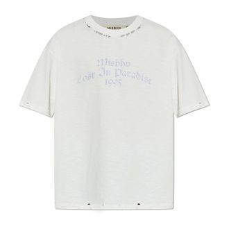 Misbhv Misbhv, Homme, Tops, Blanc, Taille: S T-shirt effet vintage