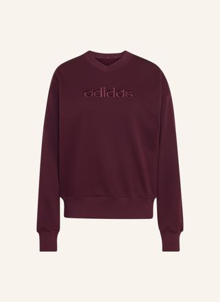 adidas Seasonal Essentials Satin-Sweatshirt, V-Ausschnitt rot