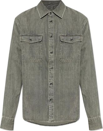 Rag & Bone Homme, Chemises, Gris, Taille: L Chemise en jean Jack Infuse