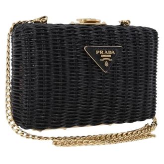 Prada Pre-owned Vintage Wood Frame Shoulder Bag - - Pre-owned - Damen - Schwarzk - ONE SIZE