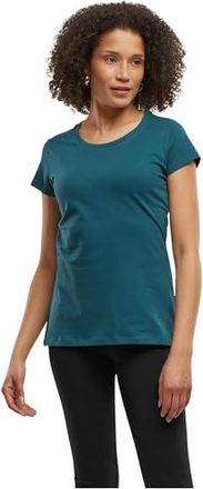 Build Your Brand T-Shirt Basique &agrave; Manches Courtes pour Femme avec col Rond en Coton Disponible dans de Nombreuses Couleurs, Tailles XS &agrave; 5XL, Turquoise, 5XL