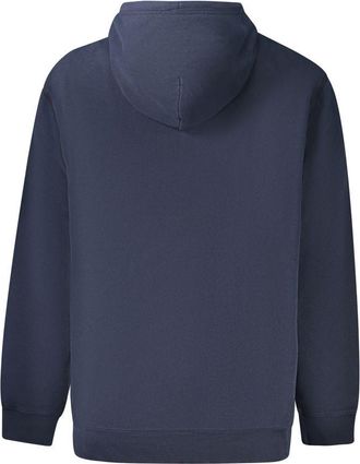Tommy Hilfiger Logo-Embroidered Cotton Hoodie - Navy