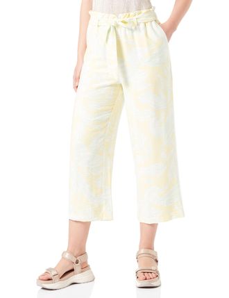 Comma Damen 60.2.61.18.180.2129126 Hose, 11C4 gelb|Mehrfarbig, 38