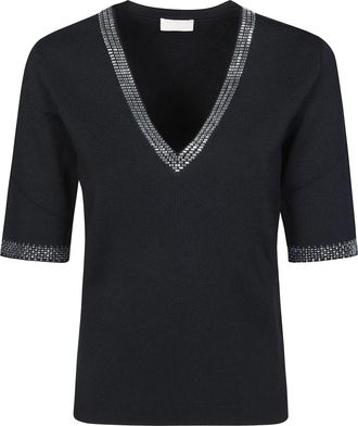 Liu Jo Femme, Pulls, Noir, Taille: 42 FR Maglia Chiusa MM
