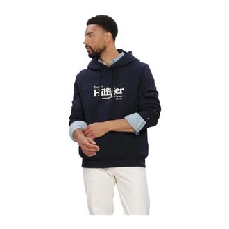 Tommy Hilfiger Nautic Print Hoodie - - Sweatshirts & Hoodies - Herren - Blau - L