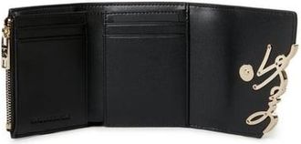 Karl Lagerfeld Portefeuille &agrave; logo en cuir