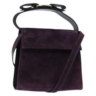 Ferragamo Sac bandouli&egrave;re en daim Pre-owned - Femme - Pre-owned - Violet - Taille: ONE Size