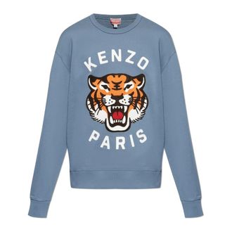 Kenzo Sweatshirt mit Tigerkopf - - Sweatshirts & Hoodies - Herren - Blau - S