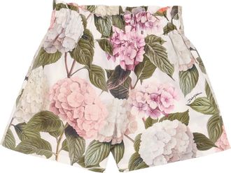 Dolce & Gabbana Femme, Shorts, Multicolore, Taille: 13 Y Shorts en popeline &agrave; imprim&eacute; Hortensia