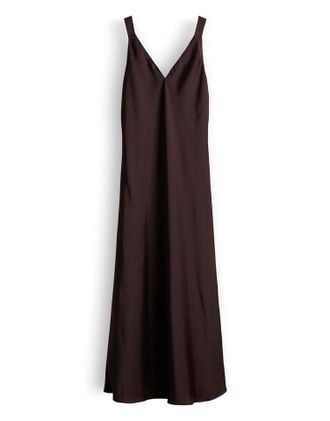 someday Midikleid Qova pure aus Satin mit schimmernder Oberfl&auml;che Flie&szlig;ende A-Linie f&uuml;r elegante Looks