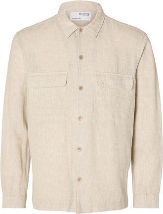Selected SELETED HOMME Slhmads-Linen Overshirt Ls Noos