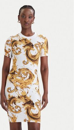 Versace Jeans Couture Kleid f&uuml;r den Alltag 80HAO939 JS553 Wei&szlig; Slim Fit