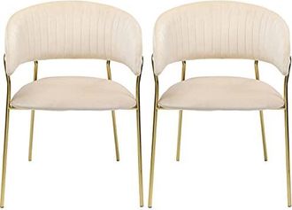 Kare Design Chaise avec accoudoirs Belle velours crème Kare Design