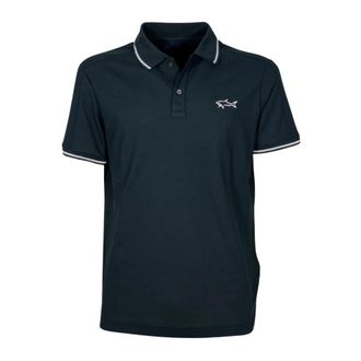 Paul & Shark Pique Polo mit Hai-Reflex - - Tops - Herren - Schwarzk - M