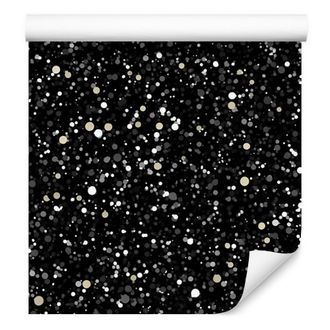 OEM Carta Da Parati Nera Glitterata Nero, Grafite, Marrone E Grigio 50x1000 Cm