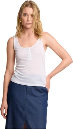 Kocca Femme, Tops, Blanc, Taille: 42 FR Haut style d&eacute;bardeur d&eacute;t&eacute; classique