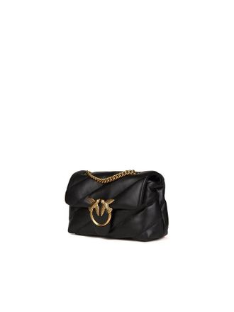 Pinko Womens Crossbody Bag Black Lamb Leather - Crossbody-Bags