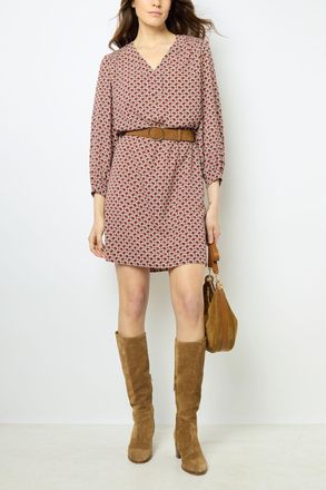 Gerard Darel Robe courte &agrave; p&acirc;querettes - SHEILA - Naturel