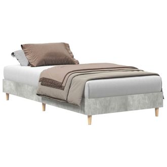 vidaXL Giroletto Senza Materasso Grigio Cemento 90x190 Cm Truciolato - Vidaxl