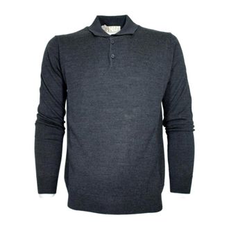 Cashmere Company Polo Pullover - - Knitwear - Herren - Grau - XL