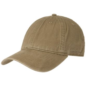 Stetson Ducor Sun Guard Fullcap Herren Baseballcap aus Bio-Baumwolle nachhaltig Fr&uuml;hjahr Sommer Cap mit Sonnenschutz UV 40 Stonewashed-Look Outdoorcap Oliv XX
