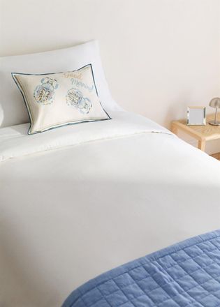 Mango Housse de couette enfant percale piqu&eacute; Lit 90 cm blanc - Home - Lit 90 cm - MANGO HOME