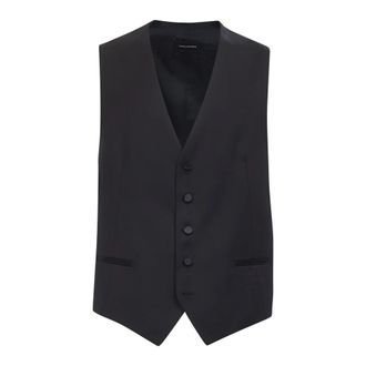 Tagliatore Einreihige Weste mit f&uuml;nf Kn&ouml;pfen - - Jackets - Herren - Blau - 2XL