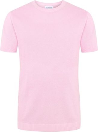 Tom Rusborg Leichtes Strick-T-Shirt mit frontseitiger Reiskornstruktur in