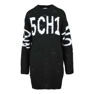 Moschino Femme, Robes, Noir, Taille: 40 FR Abito lungo in lana