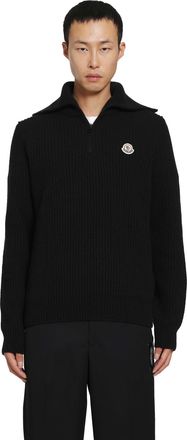 Moncler Logo Rib Turtleneck Sweater