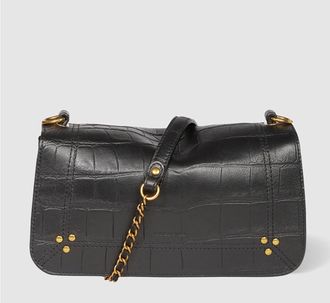 Jerome Dreyfuss Sac Bobi Imprim&eacute; Croco Noir