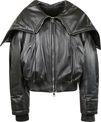 The Attico Femme, Vestes, Noir, Taille: 34 FR Veste Bomber &Eacute;l&eacute;gante