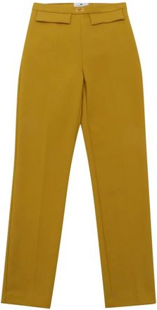 Elisabetta Franchi Femme, Pantalons, Jaune, Taille: 34 FR Pa-077-51E2 Slim Pantalons