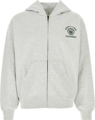 Sporty & Rich Homme, Sweatshirts et sweats &agrave; capuche, Gris, Taille: S California Emblem Zip Sweat &agrave; capuche