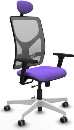 Piqueras y Crespo Stuhl f&uuml;r Kontrollzentren mit 3D-Armen, h&ouml;henverstellbarer Lendenwirbelst&uuml;tze und festem Kopfteil, ausgestattet mit Syncro/Traslack und Schneideschaum