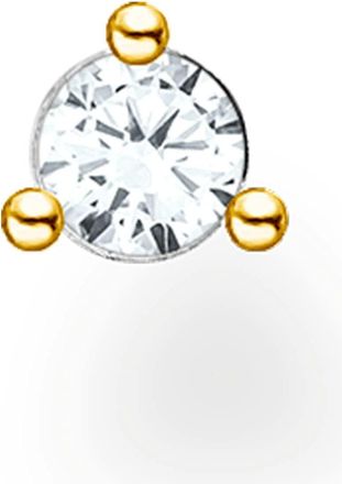 Thomas Sabo Thomas Sabo Einzel Ohrstecker Weißer Stein vergoldetes Silber H2197-414-14
