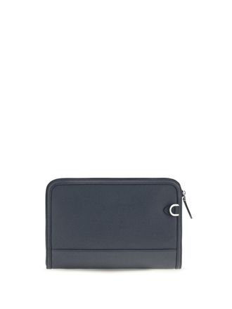 Dolce & Gabbana Mens Atene Clutch Blu 3 Calf Leather Bos Taurus Clutches