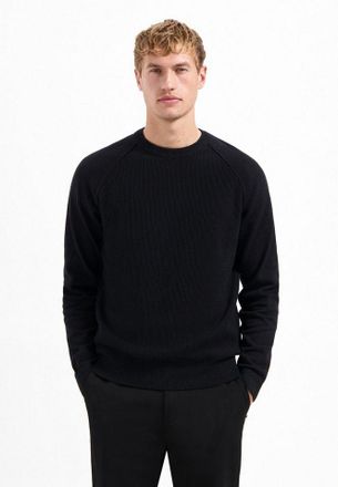 No Excess V-Ausschnitt-Pullover No Excess Waffelstrickpullover