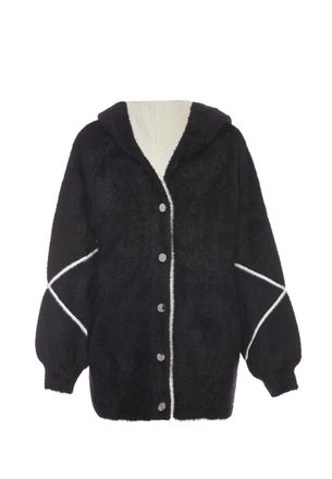 Mymo Strickjacke Frauen schwarz