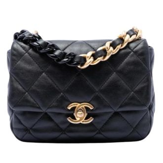 Chanel Pre-owned Gesteppte Lammleder Umh&auml;ngetasche - - Pre-owned - Damen - Schwarzk - ONE SIZE